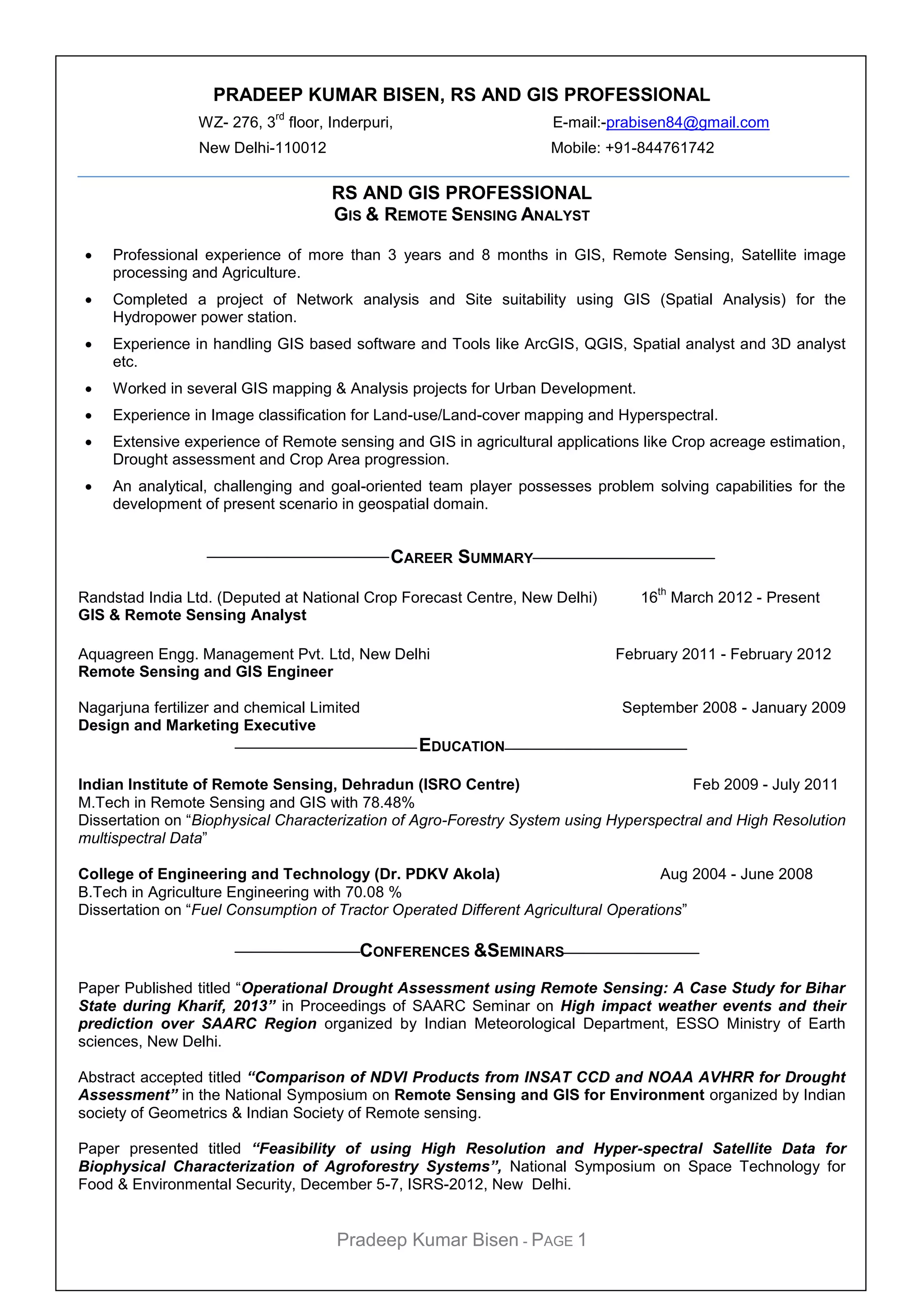 Pradeep_Bisen_Resume | PDF