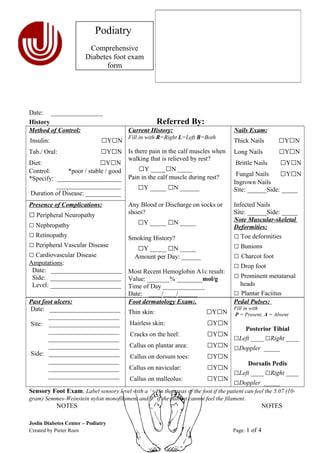 Diabetes Foot Exam | DOC