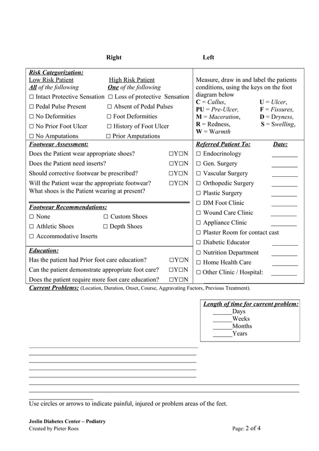 Diabetes Foot Exam | PDF