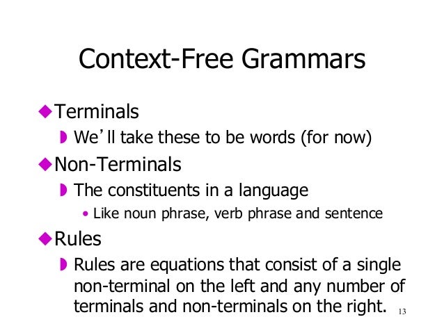 Lecture: Context-Free Grammars
