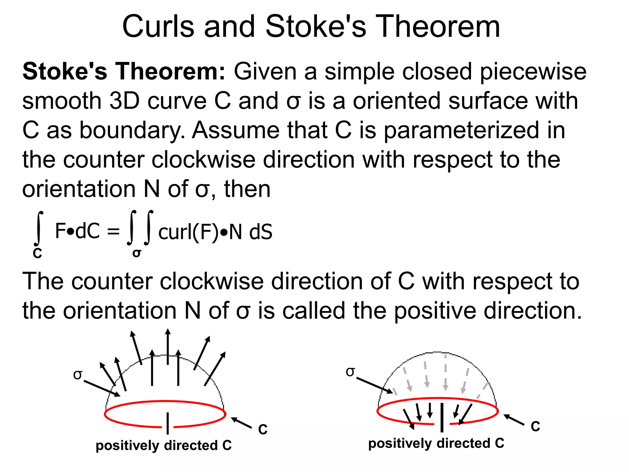 33 curls and stoke's theorem | PPT