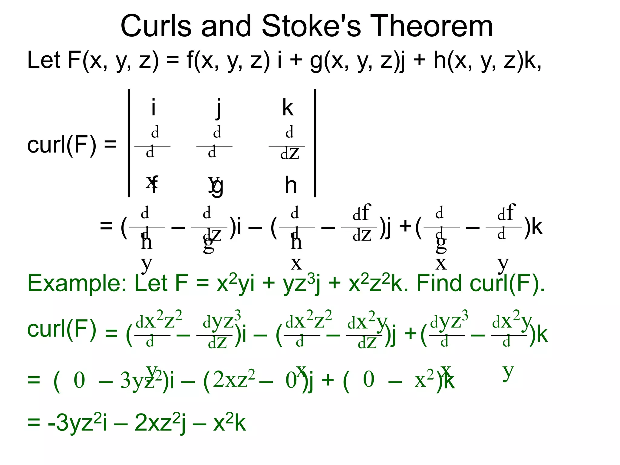 33 curls and stoke's theorem | PPT