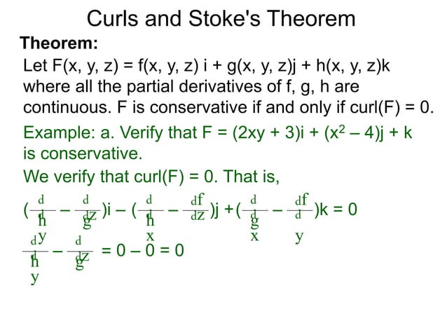 33 curls and stoke's theorem | PPT