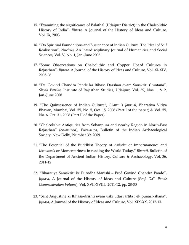 Bio-data Prof. Krishna Gopal Sharma | PDF