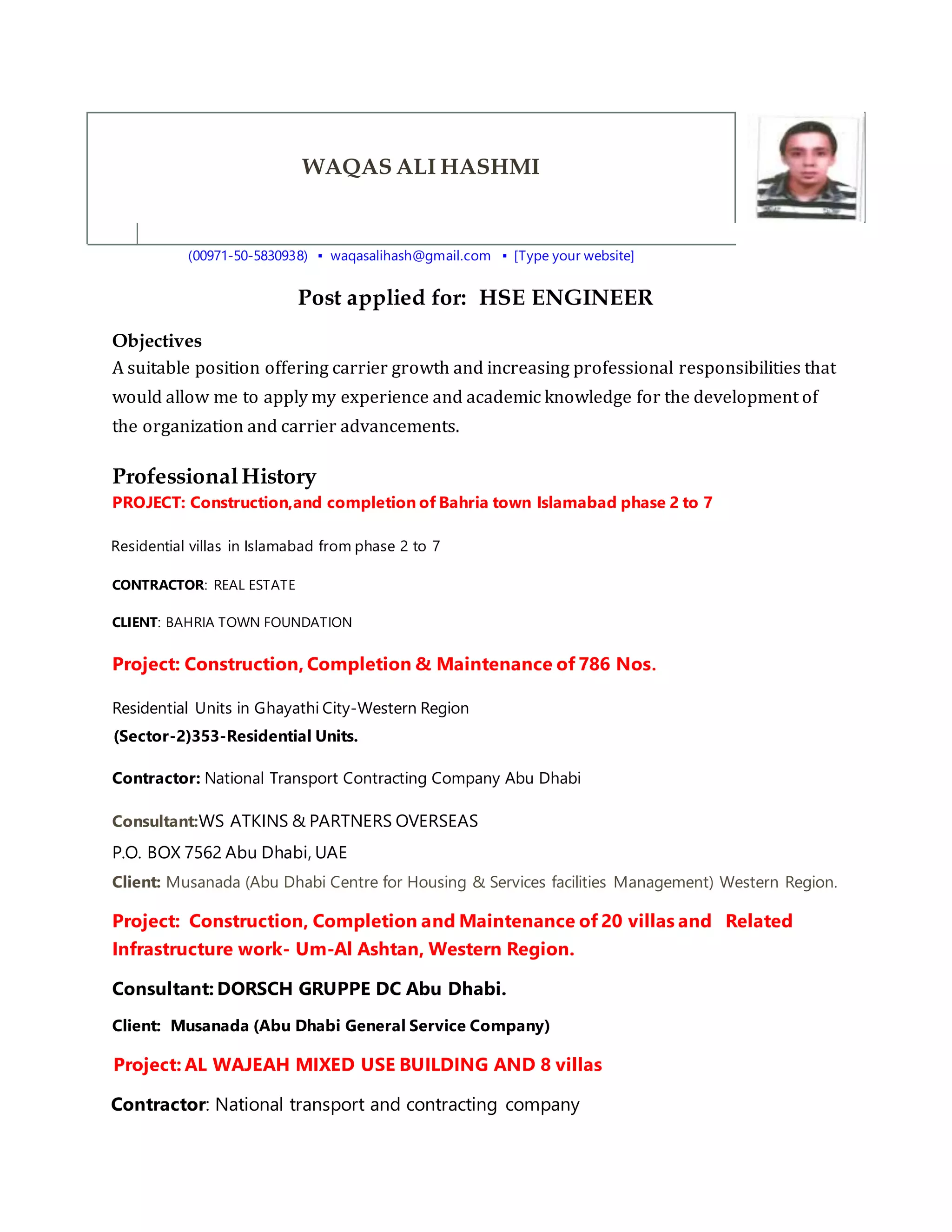WAQAS ALI HASHMI new cv | DOCX