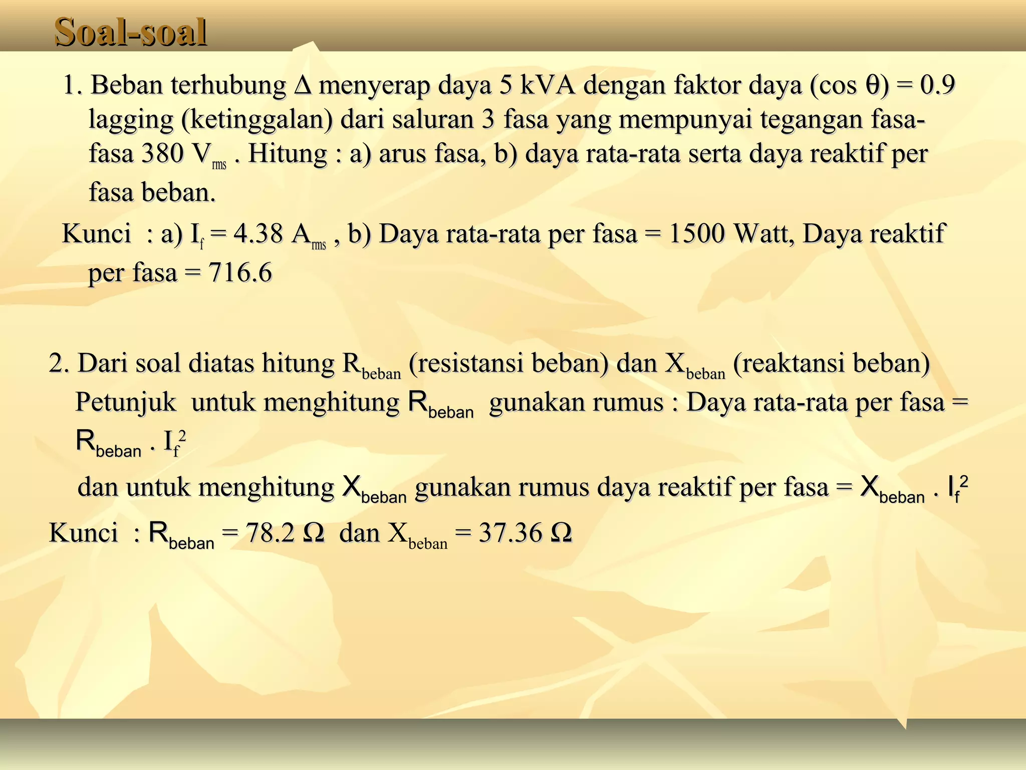 RL - Daya Rangkaian Tiga Fasa | PPT