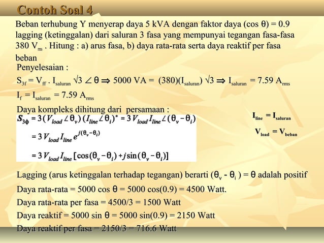 RL - Daya Rangkaian Tiga Fasa | PPT