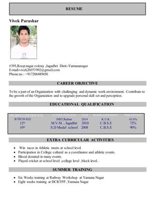 Vivek Resume | DOCX