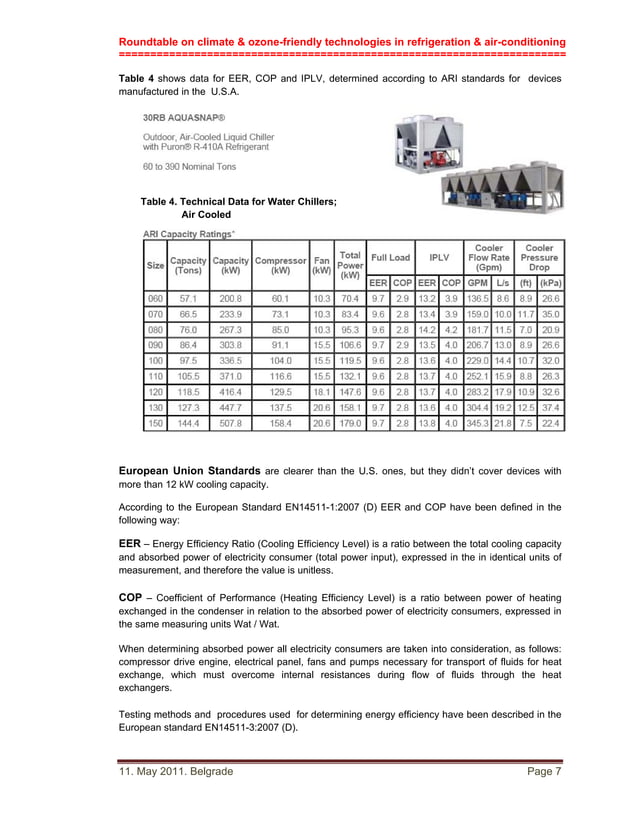 Energy Efficiency determination, classification & labelling of water chillers | PDF | Power and ...