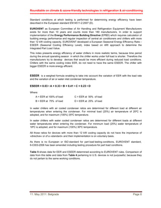 Energy Efficiency determination, classification & labelling of water ...