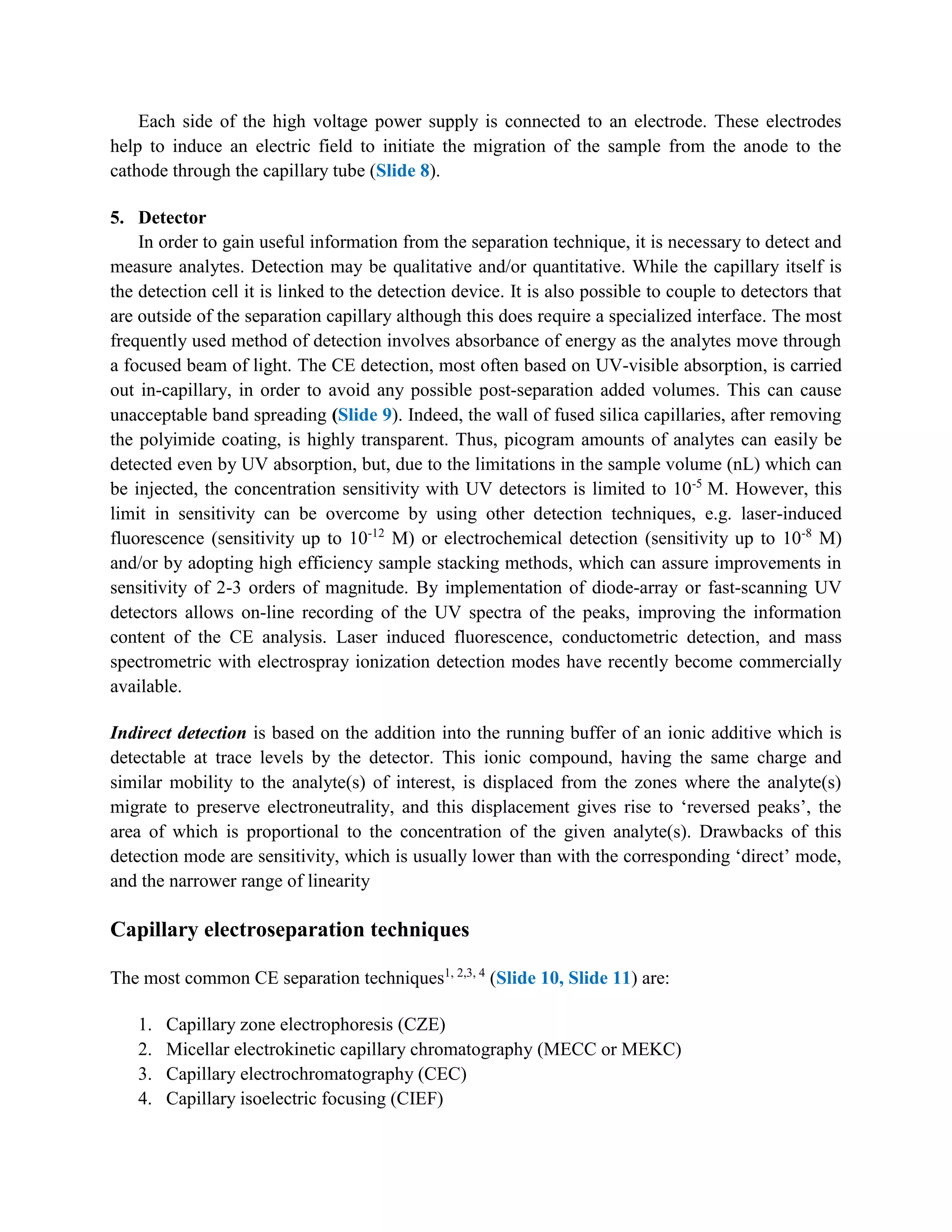 The principle and performance of capillary electrophoresis | PDF