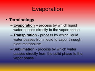 EVAPORATION (LIQUID CONVERSION INTO VAPOUR PRESSURE) | PPT