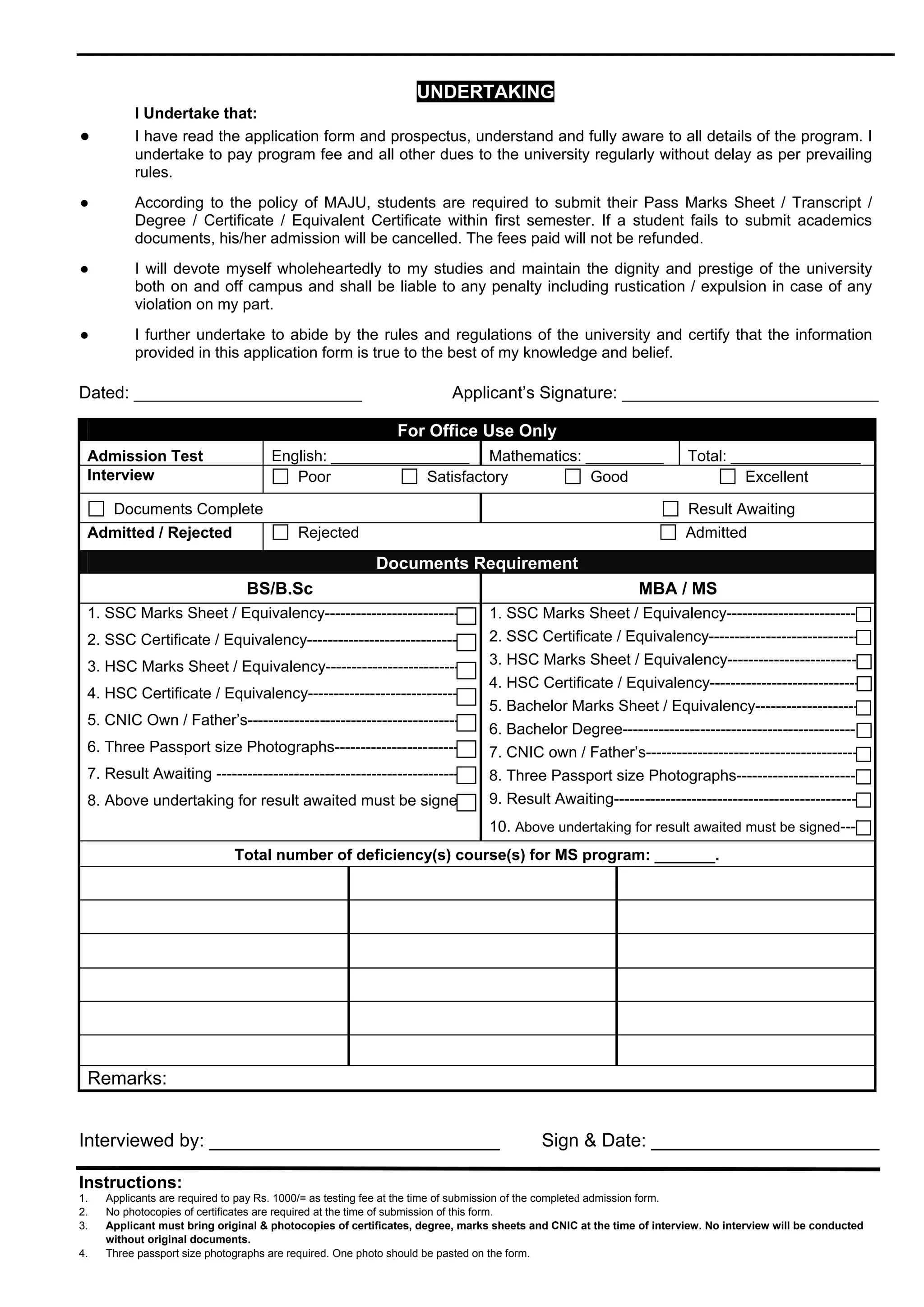 3 3 evening admission form spring 2013 | PDF