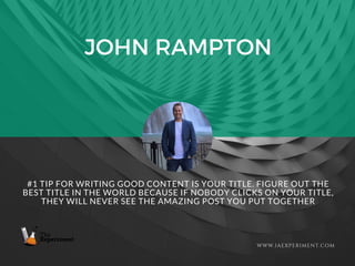 33 explosive content writing tips from 33 content masters | PPT