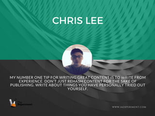 33 explosive content writing tips from 33 content masters | PPT