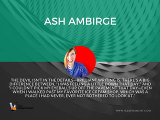 33 explosive content writing tips from 33 content masters | PPT