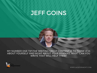 33 explosive content writing tips from 33 content masters | PPT