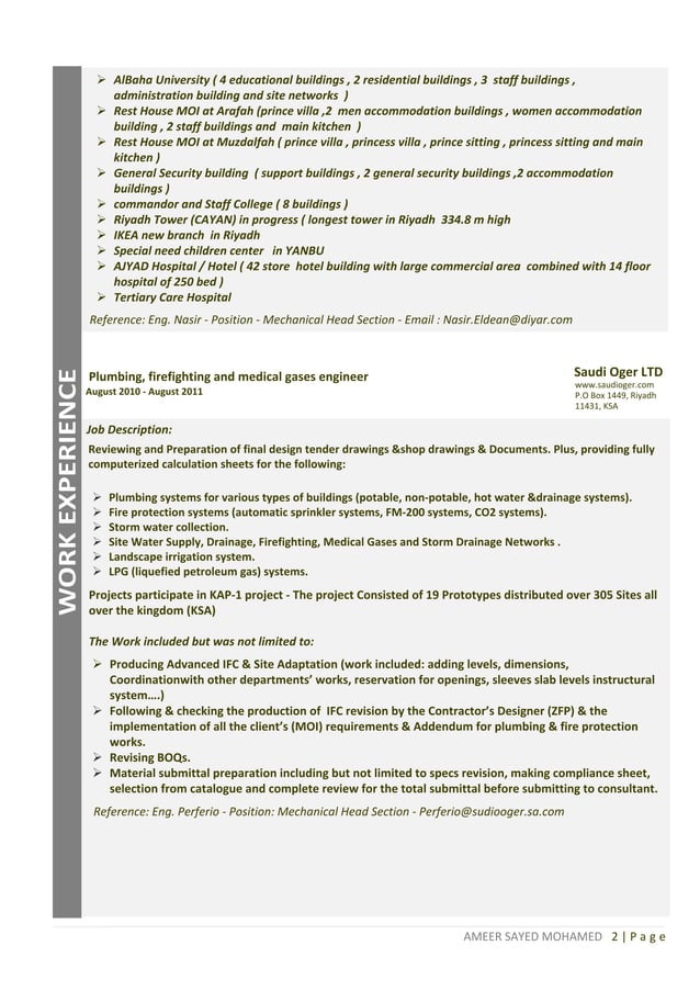 Eng. Ameer Sayed Mohamed - Curriculum Vitae | PDF | Civil Engineering ...
