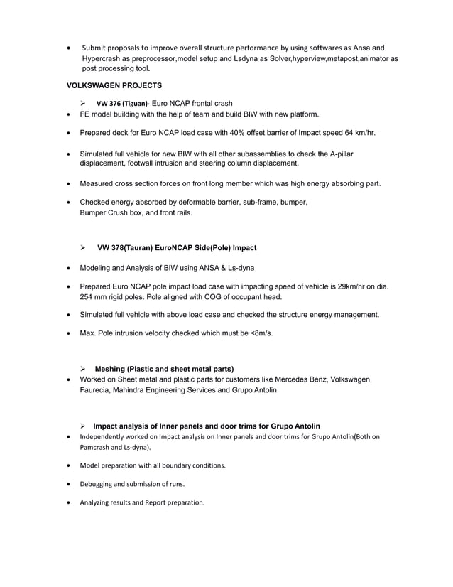 Pradeep_Ramrao_Shinde_CAE_ENGINEER | PDF