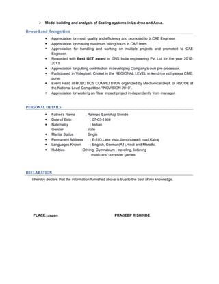 Pradeep_Ramrao_Shinde_CAE_ENGINEER | DOC