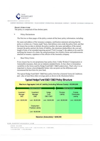 Hedge Fund Insurance Brochure | PDF