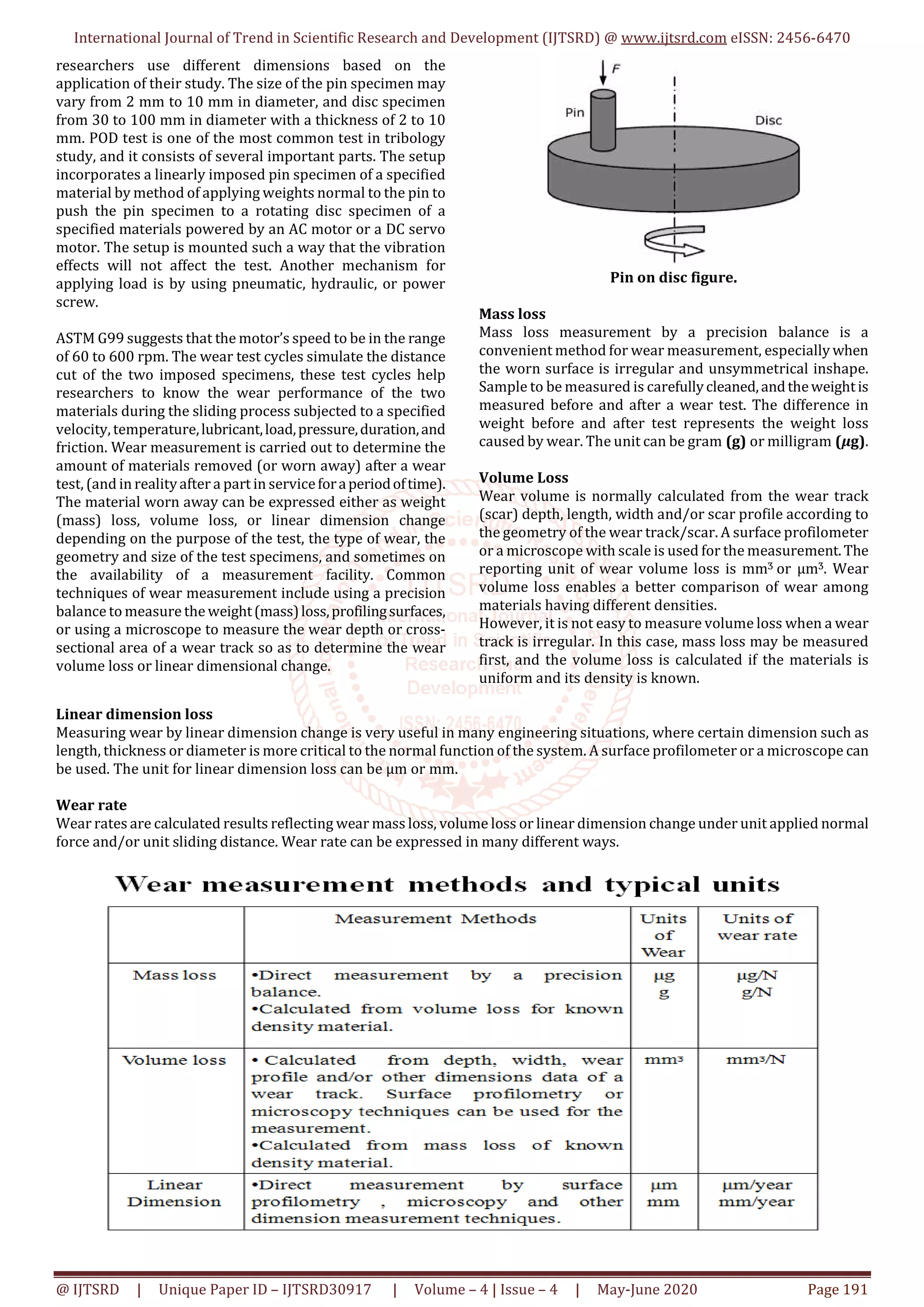Fabrication of Pin on Disc Wear Test Rig | PDF