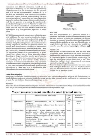 Fabrication of Pin on Disc Wear Test Rig | PDF