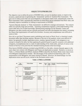 Utilizing the power of DOORS to take the risk out of risk assessment | PDF