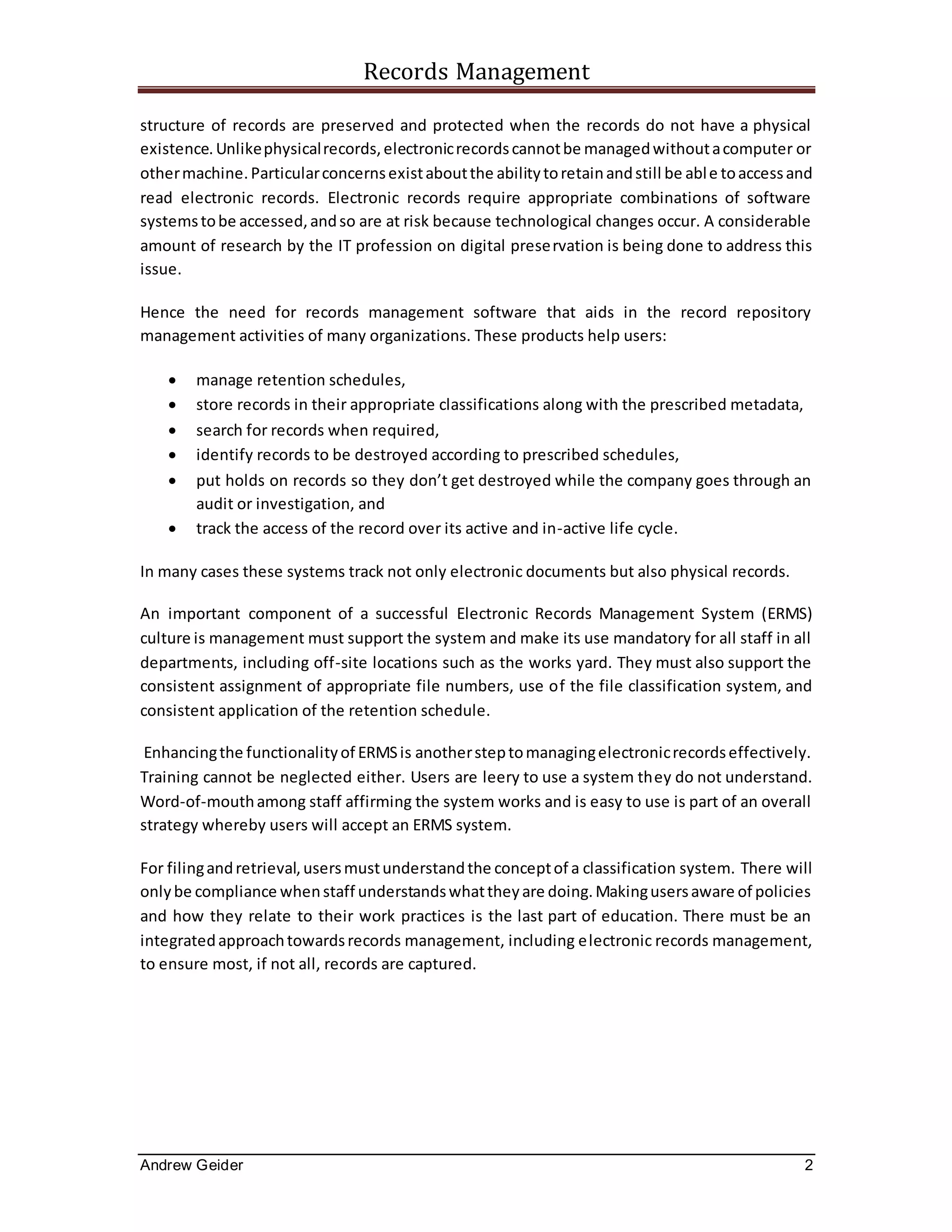 Records Management | PDF