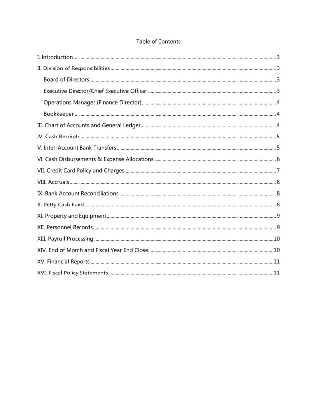 Accounting Policies and Procedures Sample | PDF