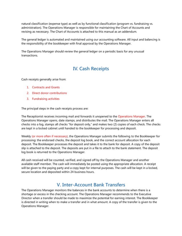 Accounting Policies and Procedures Sample | PDF