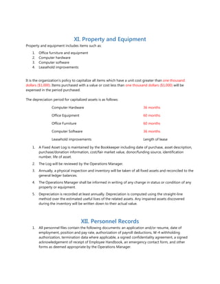 Accounting Policies and Procedures Sample | PDF