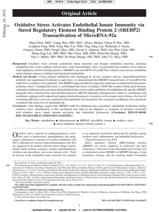 CIRCULATIONAHA2014013675 | PDF | Heart and Cardiovascular Diseases ...