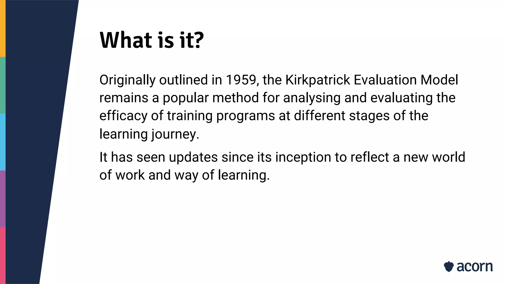 The Kirkpatrick Evaluation Model | PDF
