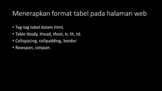 Format Tabel | PPTX
