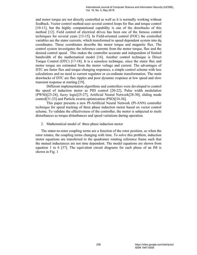 Speed Control Of Three Phase Induction Motor Using Neural Network Pdf