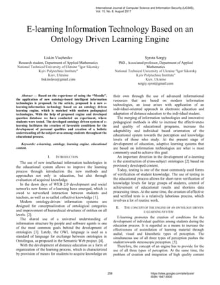 E-learning Information Technology Based on Ontology Driven Learning Engine | PDF | Internet ...