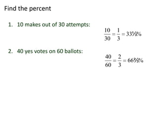 33 Percent is One-Third | PPT