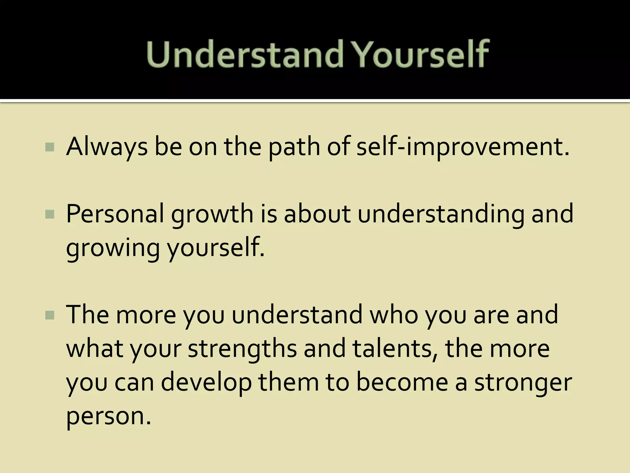 Personal growth is important in life | PPTX