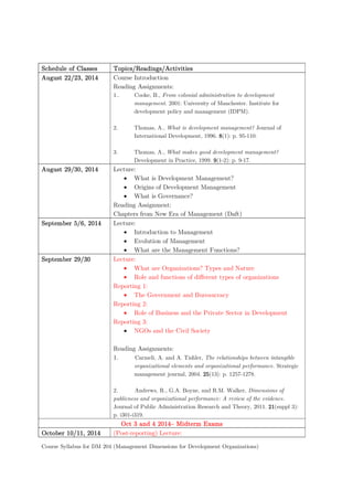 Course schedule revision | PDF