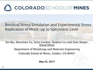 33 residual stress simulation and experimental stress replication of ...