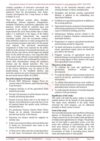 Rural Development Strategies in India | PDF