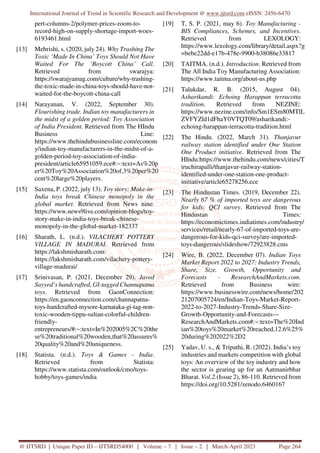 The Unorganised Face of Toy Manufacturers in the Indian Context | PDF