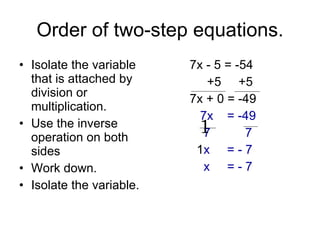 3 3two Step Equations | PPT