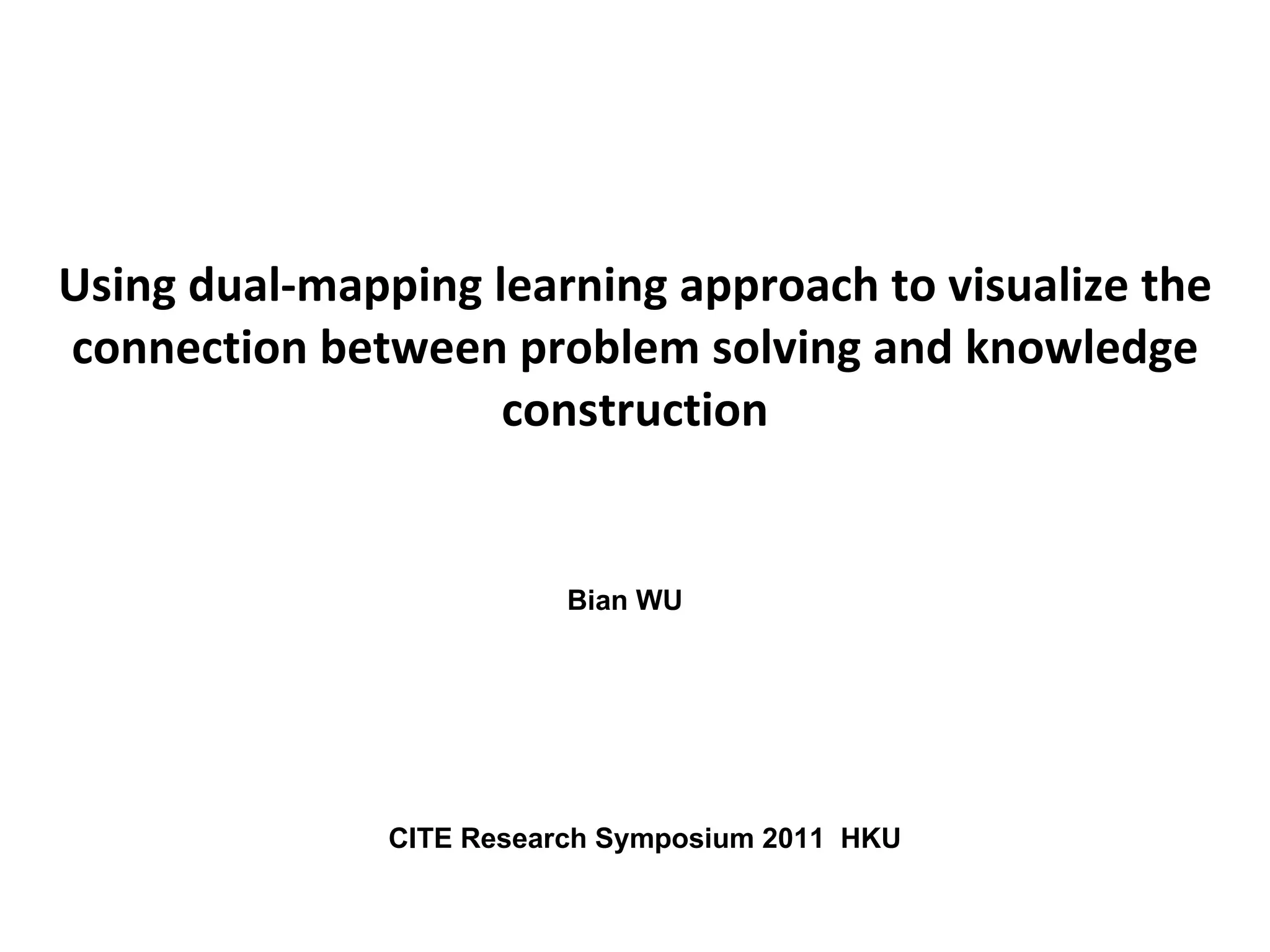 33 using dual mapping learning approach | PPT