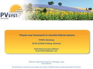 PVsysts new framework to simulate bifacial systems | PDF