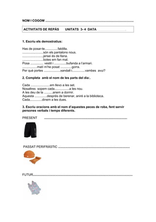 ACTIVITATS DE REPÀS 3 -4 | PDF