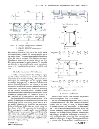 Integrated Active Filters using low gain modules | PDF