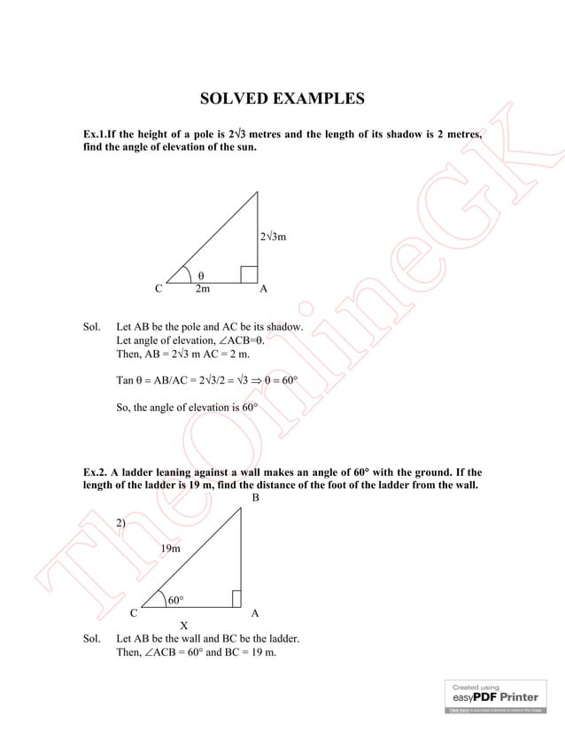 34. height & distance | PDF