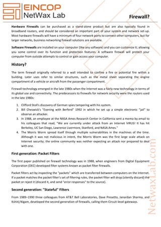 Firewall | PDF